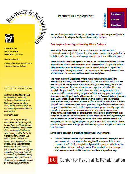 Recovery & Rehabilitation Newsletters - Boston University Center for ...