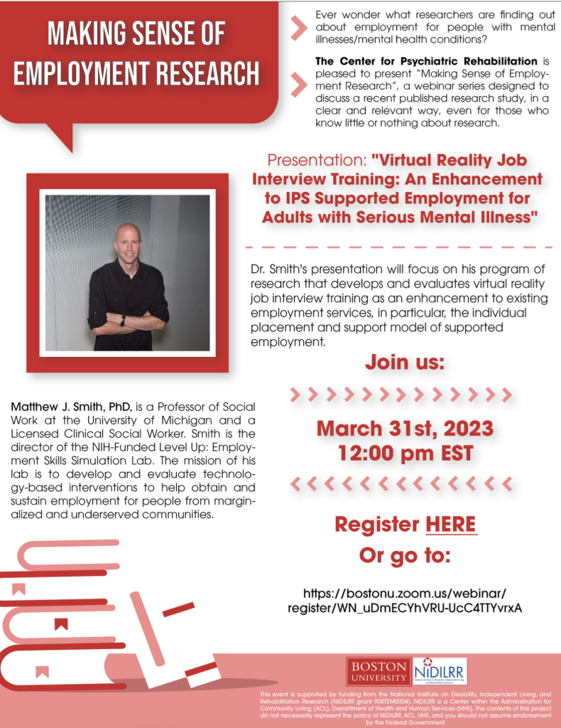 VR Interview Job Training Webinar - Supported Employment